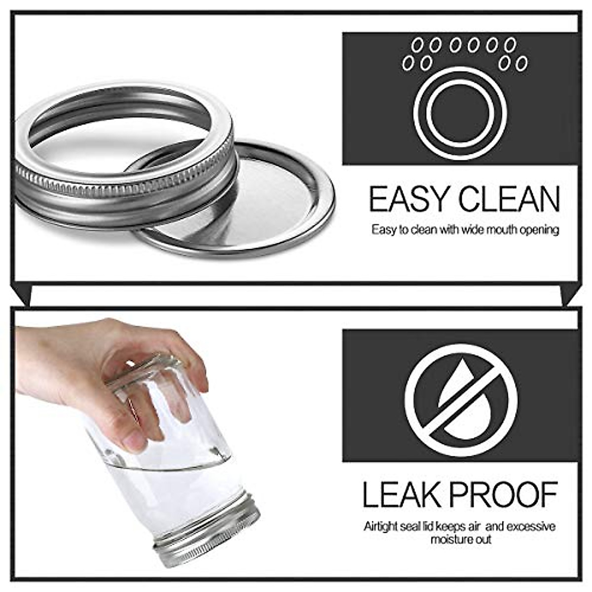 KAMOTA Mason Jars 12 oz With Regular Lids and Bands, Ideal for Jam, Honey, Wedding Favors, Shower Favors, DIY Spice Jars, 12 PACK, 20 Whiteboard Labels Included