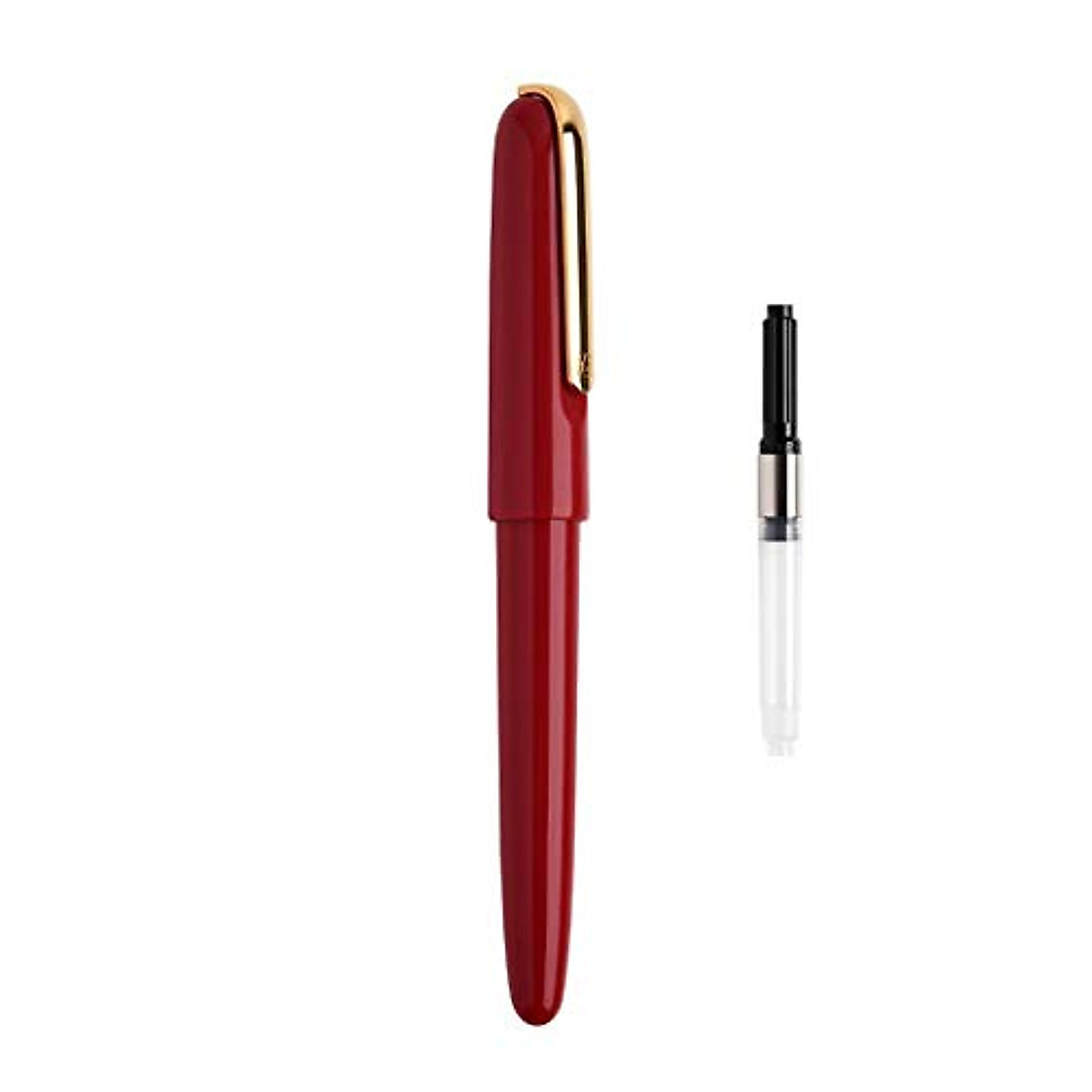 KACO Master Fountain Pen Extra Fine Nib Vivid Red Color with Alloy Pen Case