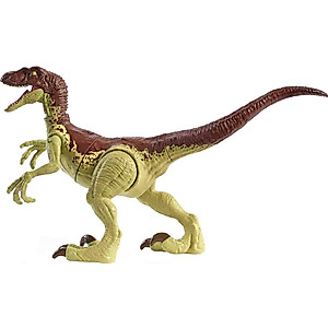 Jurassic World Toys Fierce Force Velociraptor Camp Cretaceous Dinosaur Action Figure Movable Joints, Realistic Sculpting & Single Strike Feature, Kids Gift Ages 3 Years & Older