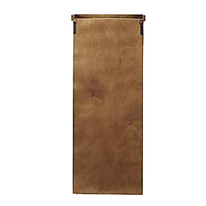 Deco 79 Wood 8 Cubbies Wall Shelf, 18" x 7" x 42", Brown