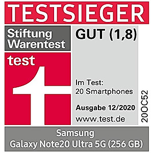 Samsung Galaxy Note 20 Ultra SM-N986B/DS, Dual SIM 5G, International Version (No US Warranty), 12GB+256GB, Mystic White - Unlocked