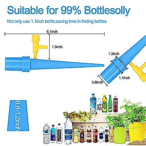 Self Watering Spikes, 24 Pcs Plant Watering Devices, Adjustable Self Watering Planter Insert with Slow Release Control Valve Switch for Garden Plants Indoor & Outdoor(3 Colors)