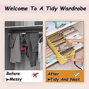 Latest Wardrobe Clothes Organizer, Drawer Organizers For Clothing, 9 Grids Pants Organizer, Clothes Organizer For Folded Clothes & Pants, Drawer Organizer Clothes For Jeans Compartment (9 Grids Jeans)