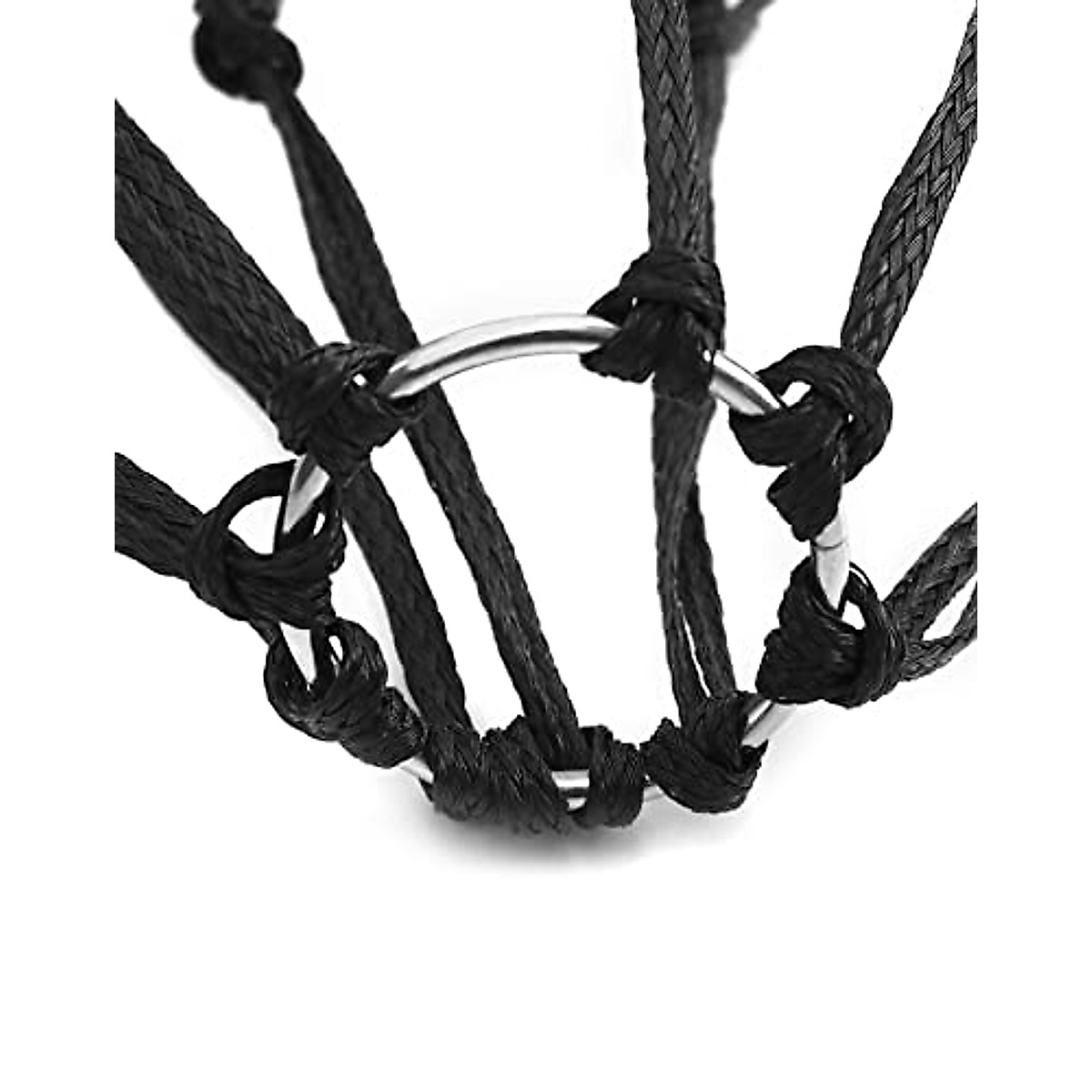 QWORK Slow Feeding Horse Hay Nets, 4" Hole Hay Feeders, 40" Slow Feeding Hay Nets, Hay Nets, Equestrian Feeding Supplies