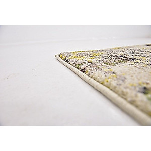 Unique Loom Chromatic Collection Modern Rustic & Vibrant Abstract Area Rug for Any Home Décor, 5 x 8 ft, Beige/Gray