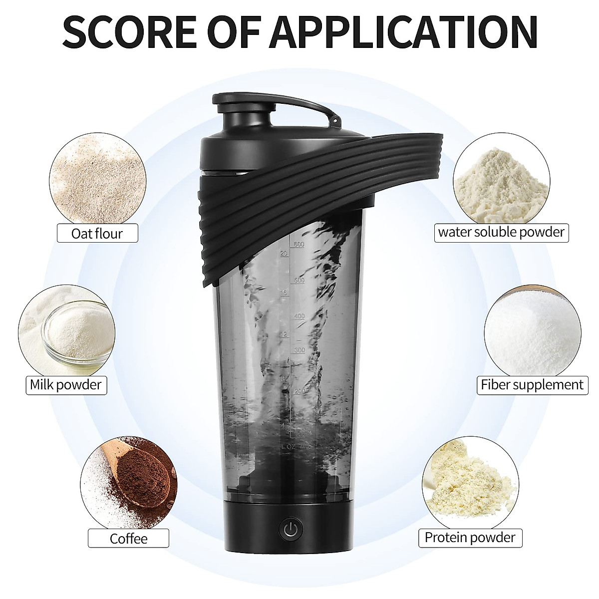 Electric Protein Shaker Bottles, Portable Mixer Cups, 28Oz Large Capacity Blender Bottles, Made with Tritan - BPA FREE, Rechargeable Powerful for Smooth Protein Shakes