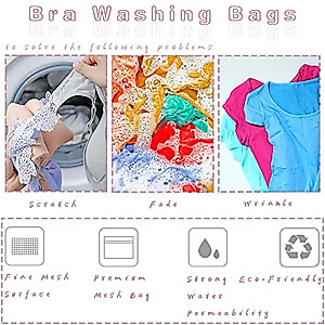6 Pcs Bra Washing Bags,Mesh Wash Bags,Exclusive Underwear Washing Bags with Zipper for Women Laundry Storage