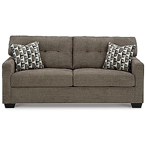 Signature Design by Ashley Mahoney Contemporary Tufted Sofa, Dark Brown