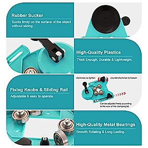 BEAMNOVA Set of 16 Diamond Drill Bits with Jig Ceramic Tile Hole Drilling Set Kit 6mm-50mm 1/4~2 Inch Hole Saw Set for Glass Stone Granite Marble