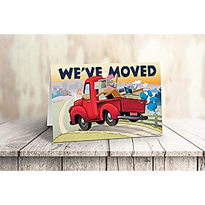 Stonehouse Collection - We've Moved Change of Address Card Pack - 18 Cards & Envelopes - 5x7 Folded Cards - USA Made