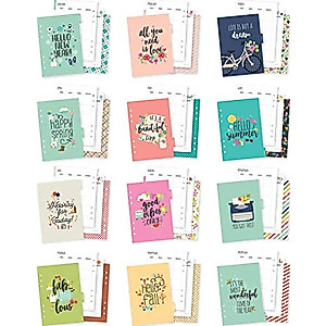 Simple Stories Carpe Diem Seasons Double-Sided A5 Planner Inserts-Monthly, Undated