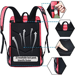 FORICH Soft Cooler Backpack Insulated Waterproof Backpack Cooler Bag Leak Proof Portable Cooler Backpacks to Work Lunch Travel Beach Camping Hiking Picnic Fishing Beer for Men Women (Watermelon Red)