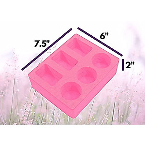 Polar Whale 2 Lotion and Body Spray Stand Organizers Tray Pink Durable Foam Washable Waterproof Insert for Home Bathroom Bedroom Office 7.5 x 6 x 2 Inches 6 Slots 2pc Pair Set