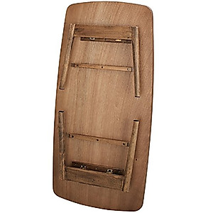 AZUMAYA TAC-229WAL Folding Legs Coffee Center Table, W41.3 x D20.5 x H13.8 Inches, Natural Walnut and Rubber Wood Material, Home and Living, Walnut Wood Color