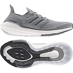 adidas Men's Ultraboost-21 Running Shoe, Grey/Grey/Grey, 8