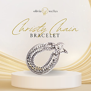 Olivia Welles Bridget Pearl Bracelets for Women in Chain Style, Dainty Bracelets for Women Trendy - A Statement in Luxury Jewelry Collection for Every Occasion