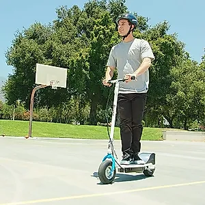 Razor E300 Durable Adult & Teen Ride-On 24V Motorized High-Torque Power Electric Scooter, Speeds up to 15 MPH with Brakes and 9" Pneumatic Tires, Red