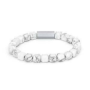 MVMT Men's Stone Bead Medium White Turquoise Bracelet | 195 MM