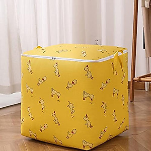 LOYE Comforter Bags Storage Bag Wardrobe Storage Bag Sweater Clothes Storage Container Clothing Storage Box Foldable Closet Storage Clear Plastic Clothes Bags (B-@, One Size)