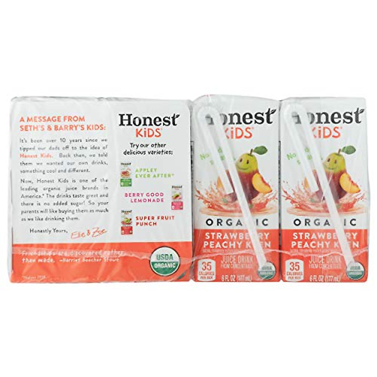 Honest Kids Strawberry Peachy Keen, 6 Fl oz (Pack Of 8)