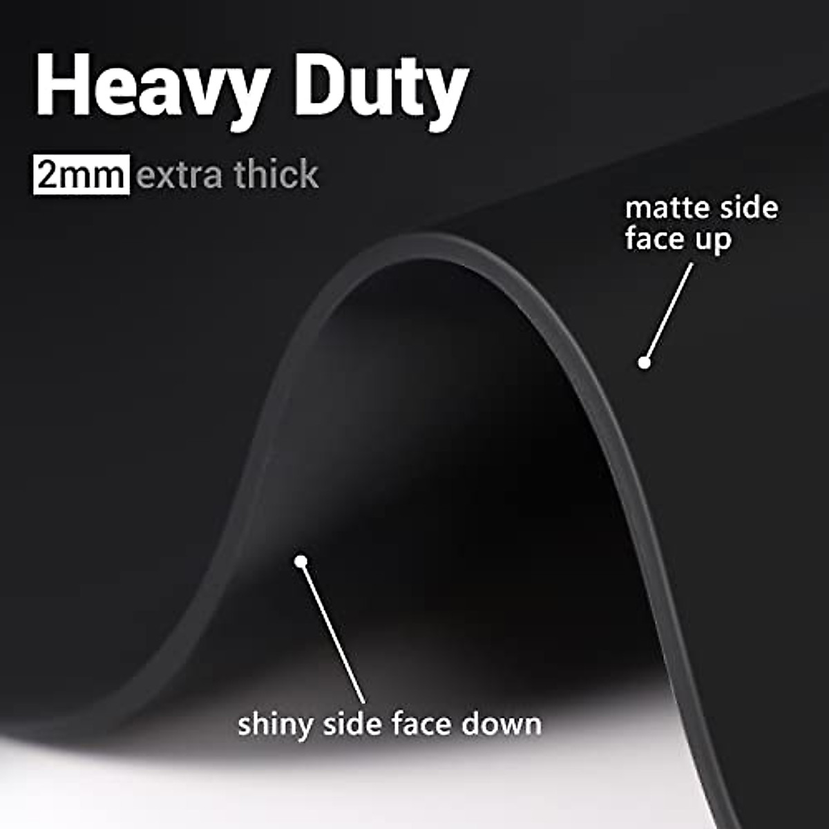 Ewen 25.6x17.7 Inch Large Silicone Kitchen Counter Mat, 2MM Thick Heat Resistant Countertop Protector, Silicone Mat Under Air Fryer, Toaster Oven, Microwave, Coffee Maker, Cutting Board, Drill, Black