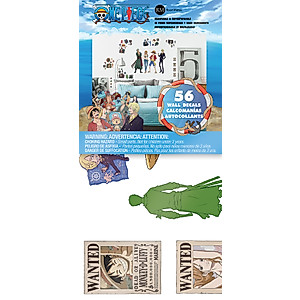 RoomMates RMK5438SCS One Piece Straw Hat Crew Wall Decal, Brown