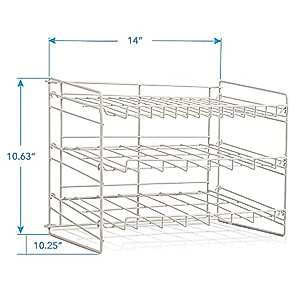 Atlantic Gravity-Fed Compact Single Can Rack - Kitchen Organizer, Durable Steel Construction, 3-level storage capacity, fits most pantries, PN 1002N in galvanized steel (Updated)