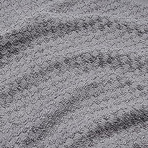 Amazon Basics 100% Cotton Terry Kitchen Dish Cloths, Popcorn Texture - (Pack of 8) Grey,