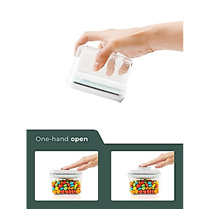 Tourdeus Mini Snack Containers - 0.3 Qt Pop Food Storage Containers, BPA Free Small Food Containers with Lids, Food-Grade Air Tight Containers Candy Jars 320ml