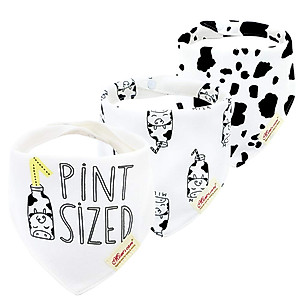 JN&LULU 3-Pack Newborn Baby Bibs Baby Bandana Drool Bibs for Drooling and Teething,Organic Cotton Bibs for Baby Gifts