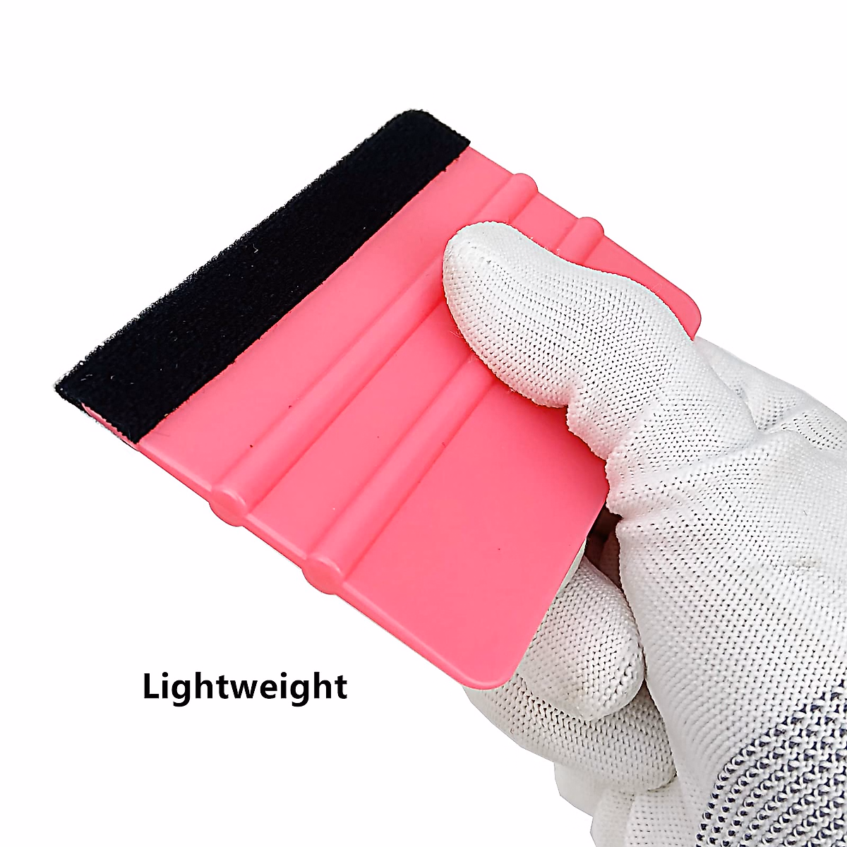 Umaki 2Piece Plastic Vinyl Scraper Car Tint Film Tools Decal Applicator with Micro Fiber Felt, Scratchless Durable Plastic Squeegee for Craft Adhesive Vinyl, Automotive Vinyl Film Wrap Graphic, Pink