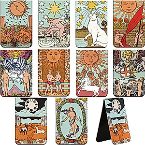 10 Pieces Magnetic Bookmarks Magnet Page Markers Assorted Book Markers Set for Students Reading (Tarot Style)