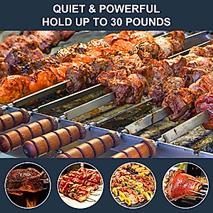 Apromise Rotisserie Motor - Universal Replacement Rotisserie Spit Motor with Waterproof On/Off Switch | Grill Rotisserie Motor Can Hold Up to 30 Pounds | 110 Volts & 4 Watt - Black