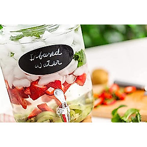 Cornucopia Push Style Spigots for Beverage Dispenser Carafes (2-Pack), Replacement Lever Pour Spouts, Chrome Design Lock Open Style