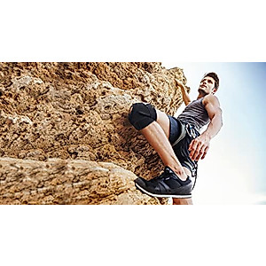 Bracoo Adjustable Compression Knee Patellar Pad Tendon Support Sleeve Brace for Men Women - Arthritis Pain, Injury Recovery, Running, Workout, KS10 (Black)