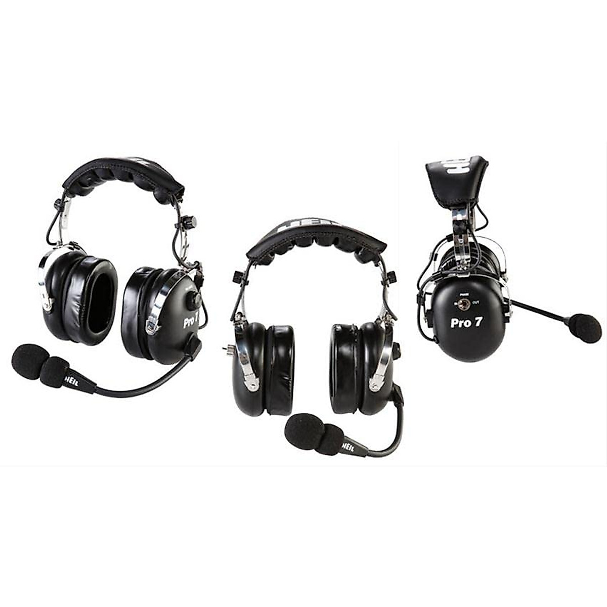 Heil Sound Original PRO7 Black Industrial Headset with Dynamic Microphone, HC-7 Mic Element