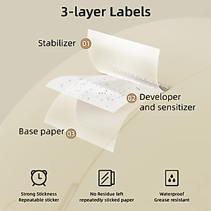 HPRT H11 Label Maker with Tapes, H11 Thermal Mini Label Printer Bluetooth Wireless for Storage, Home, Office, Classroom,Kids Items Organization Compatible with iPhone Android (5 Tapes Included)