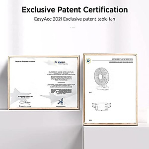 EasyAcc Desk Fan Small Air Circulator Fan 7 Inch, 3 Speed Ultra-Quiet 90°Tilt Bedroom Fan, Personal DeskTop Table Electric Cooling Fan for Bedside Office Home (No Battery)