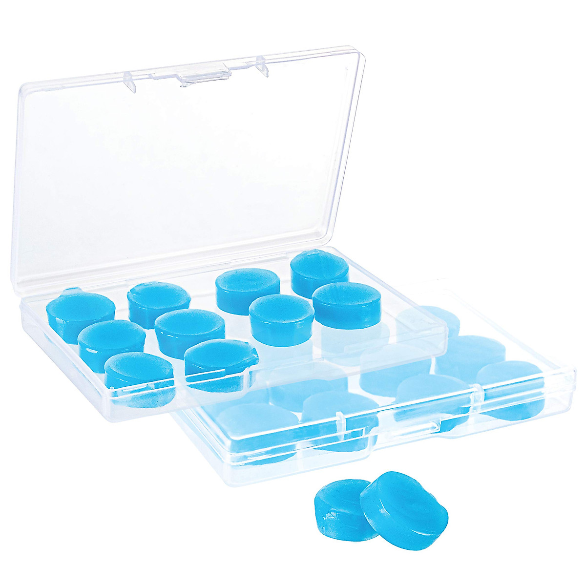 12 Pairs Soft Moldable Silicone Ear Plugs In 2 Convenient Travel Storage Boxes for Sleeping Swimming Snoring Music Concerts Construction Noise Cancelling Reduction Hearing Protection Earplugs 27dB