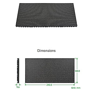 Coolwell Full Color RGB Flexible LED Matrix Panel for Raspberry Pi 4B+ 4B 3B+ 3B 2B+ Zero W WH Pico ESP32 Ardui 2.5mm Pitch 96×48 Pixels Adjustable Brightness and Bendable PCB