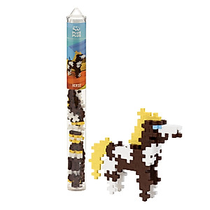 PLUS PLUS Building Block Playset Kit, Themed Figures 3D Puzzle, Fun Stem Toys for Kids, 350 Mini Interlocking Pieces - 5 Tube Bundle, Farm