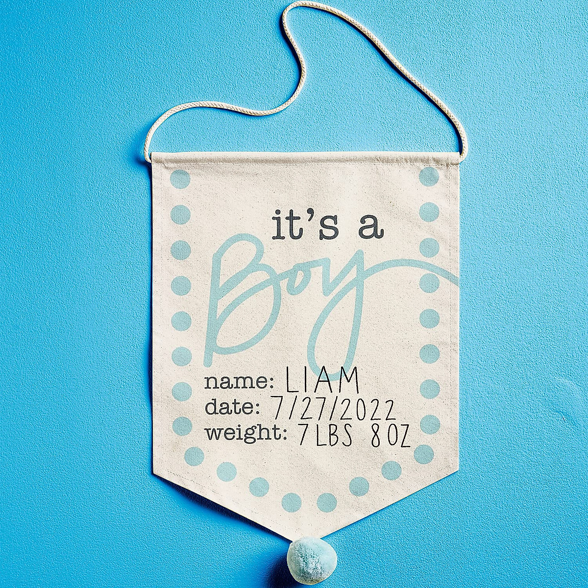 Mud Pie New Baby Announcement Sign, Boy 18 1/2" x 11"