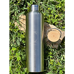 SANA Grabavoi Water Bottle, Water Activator Bottle with Grabovoi Numbers, Double Walled Bottle, Insulated Stainless Steel, 1L (34 oz) 2.0 Version