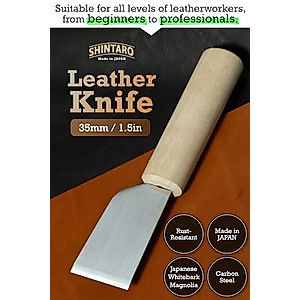 SHINTARO Authentic Leather Knife (35mm / 1.5 in)