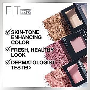 Maybelline Fit Me Powder Blush, Lightweight, Smooth, Blendable, Long-lasting All-Day Face Enhancing Makeup Color, Rose, 1 Count