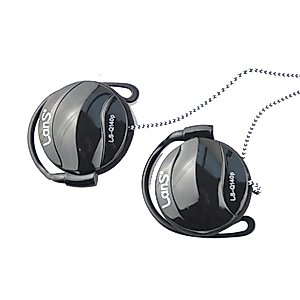 NewSilkRoad Sports Ear Hook Padded Stereo Over The Ear Headphones Headset with Braided Cable Mic Control for Devices with a 3.5mm Input,Retail Package(Black)