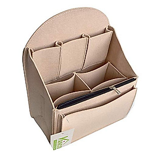 VANCORE Felt Backpack Organizer Insert for Rucksack Handbag Shoulder Bag (Beige,Small)