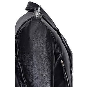 Black Metal Spikes Brando Jacket Men Motorcycle Cowhide Leather Jacket Genuine Leather Jacket