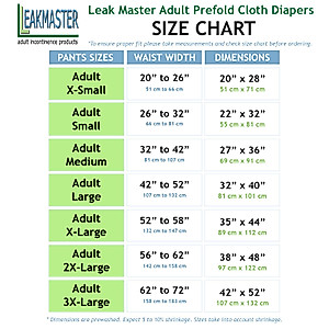 LeakMaster Adult Prefold Cloth Diapers Gauze Weave - 100% Cotton Adult Reusable Diapers - Soft & Durable - Sewn in The USA - Night Weight - Size Medium
