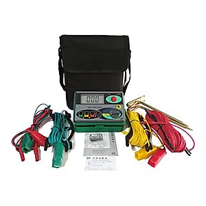 Digital Earth Ground Resistance Tester Multimeter Resistance Measurer 0-2000 Ohm